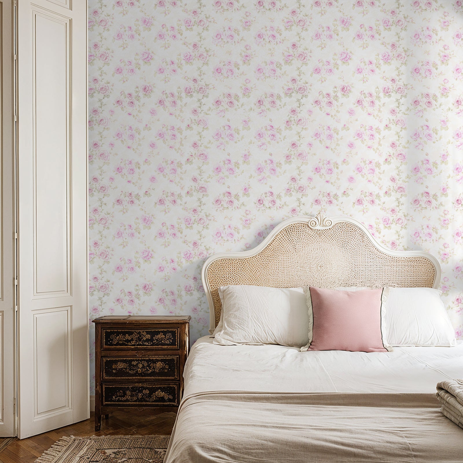 Cottage Core Wallpaper - Pink Rose Wallpaper