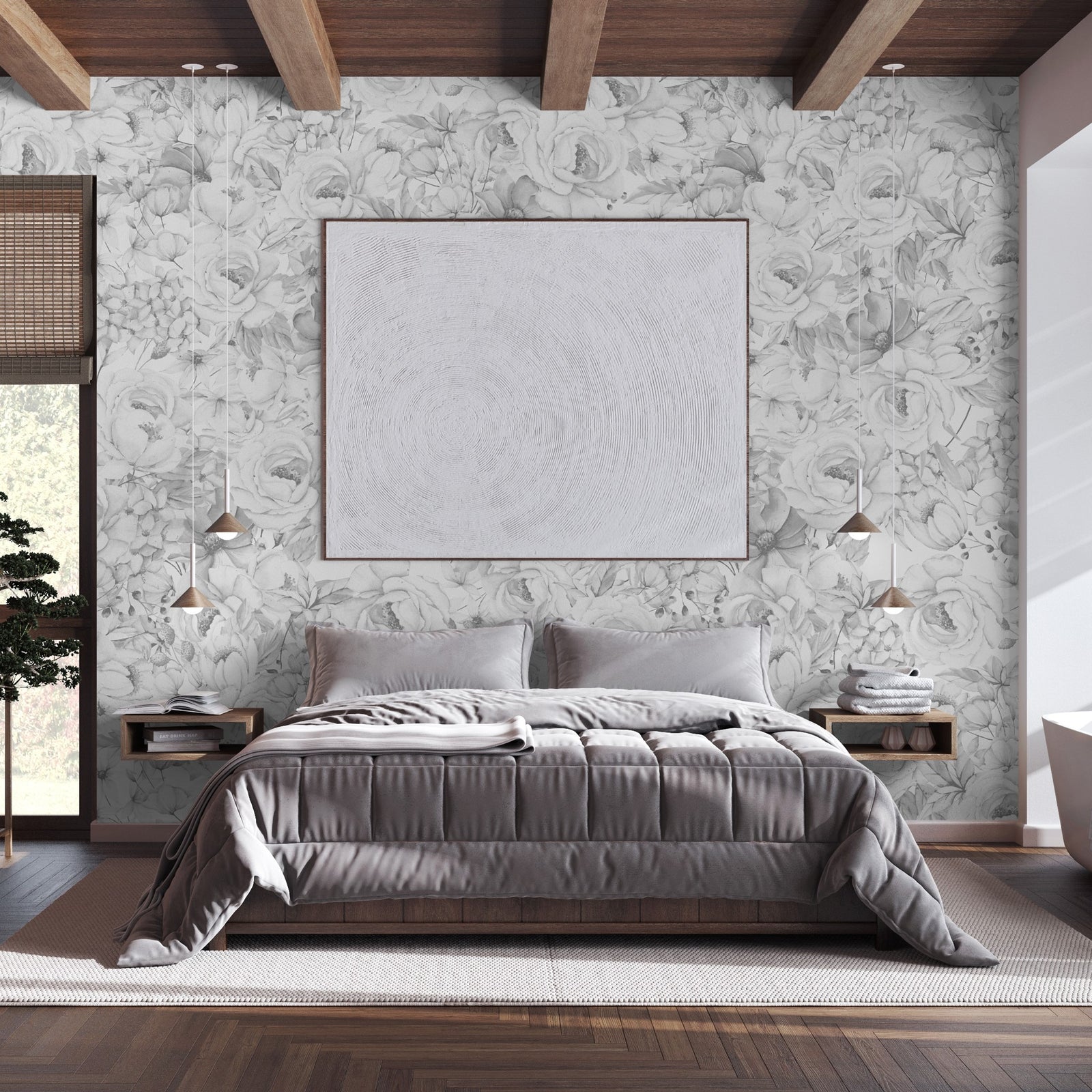 Juliet - Watercolor Floral Peel and Stick Wallpaper