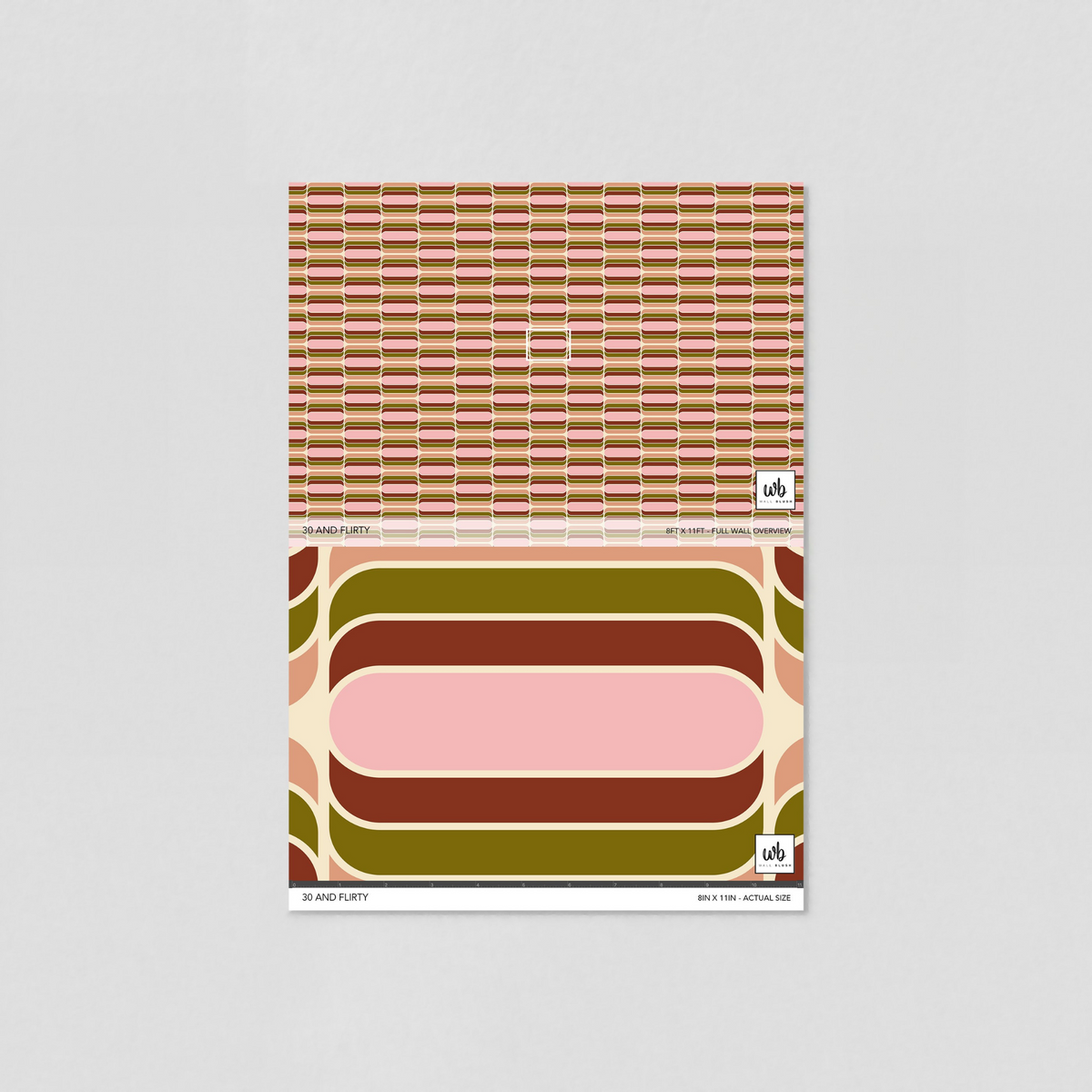 30 and Flirty - Muted Retro Wallpaper