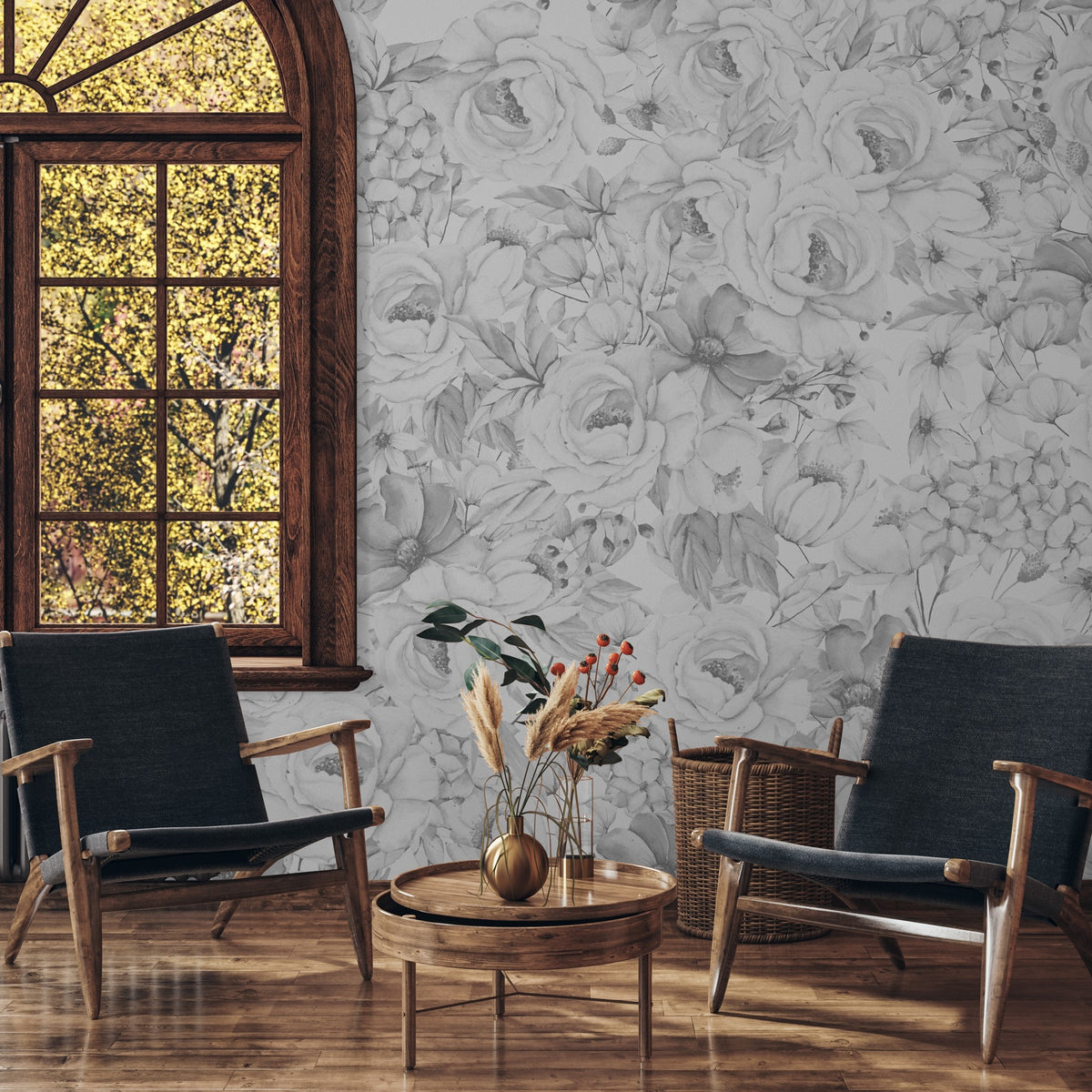 Juliet - Watercolor Floral Peel and Stick Wallpaper