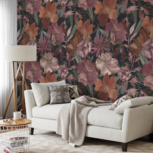 Edith - Moody Floral Wallpaper