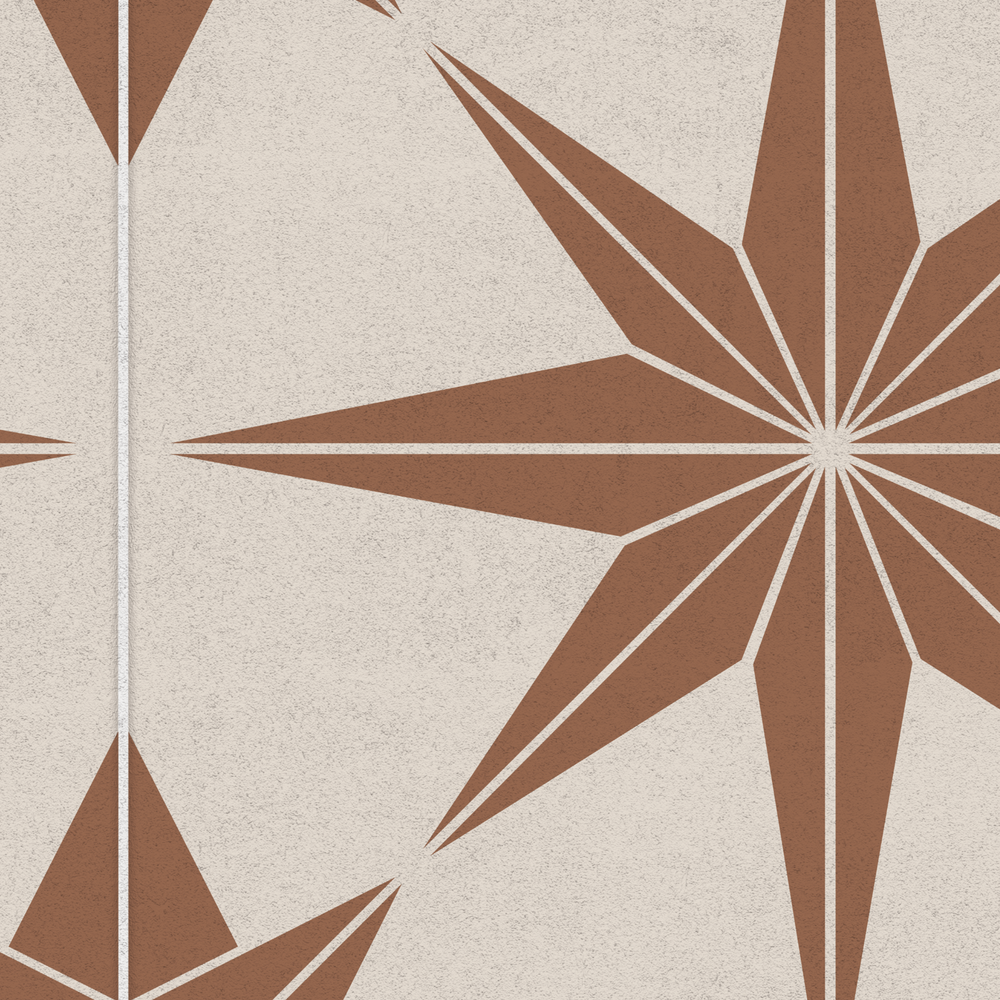 Reality Star - Clay Spanish Star Tile Peel and Stick Wallpaper