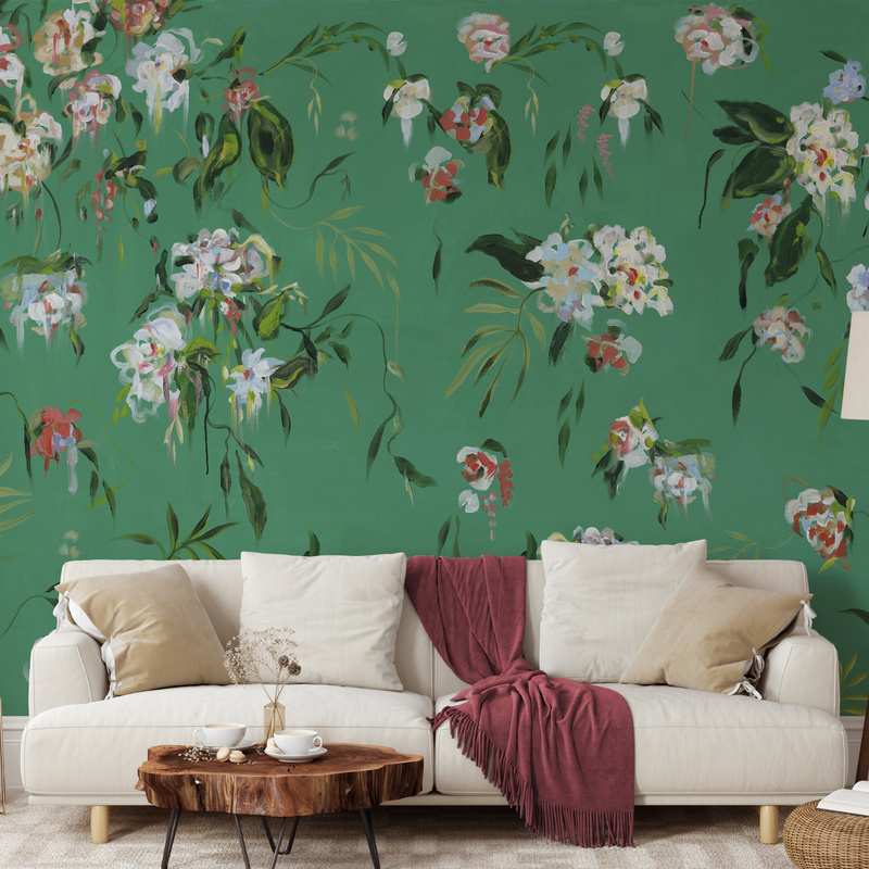 The Grove - Hand Painted Floral Wallpaper