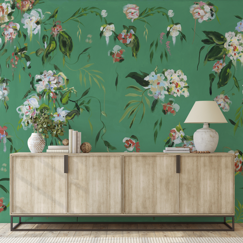 The Grove - Hand Painted Floral Wallpaper