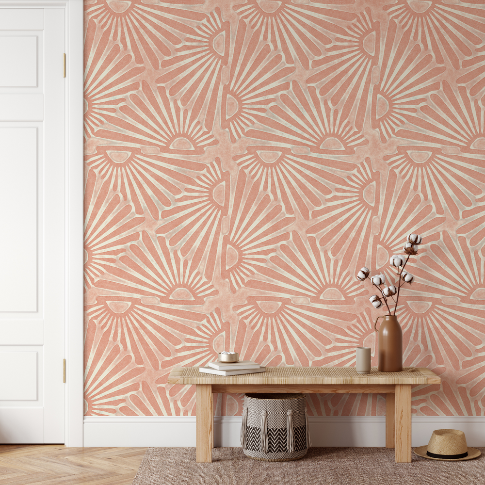 Lena - Boho Abstract Suns Wallpaper