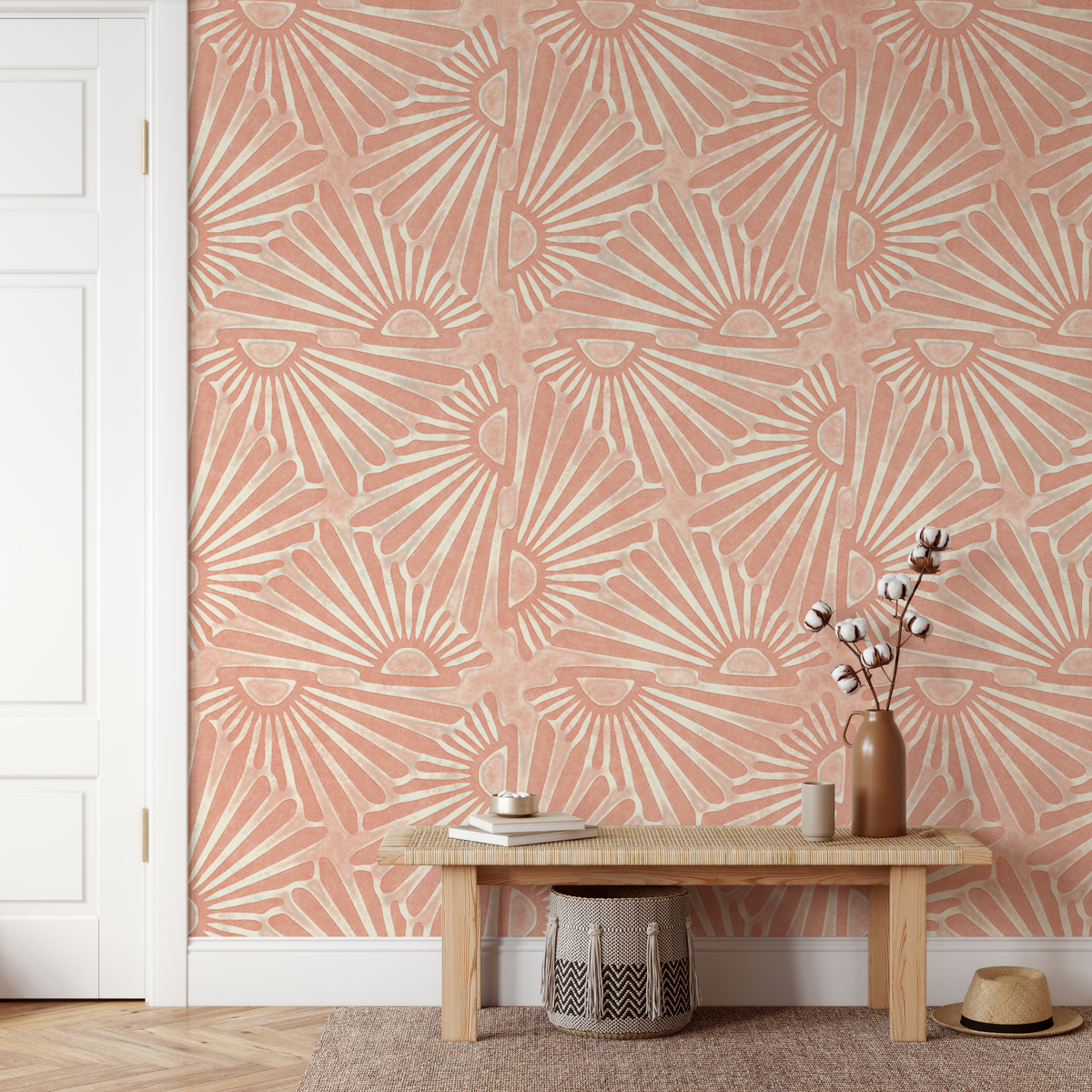 Lena - Boho Abstract Suns Wallpaper