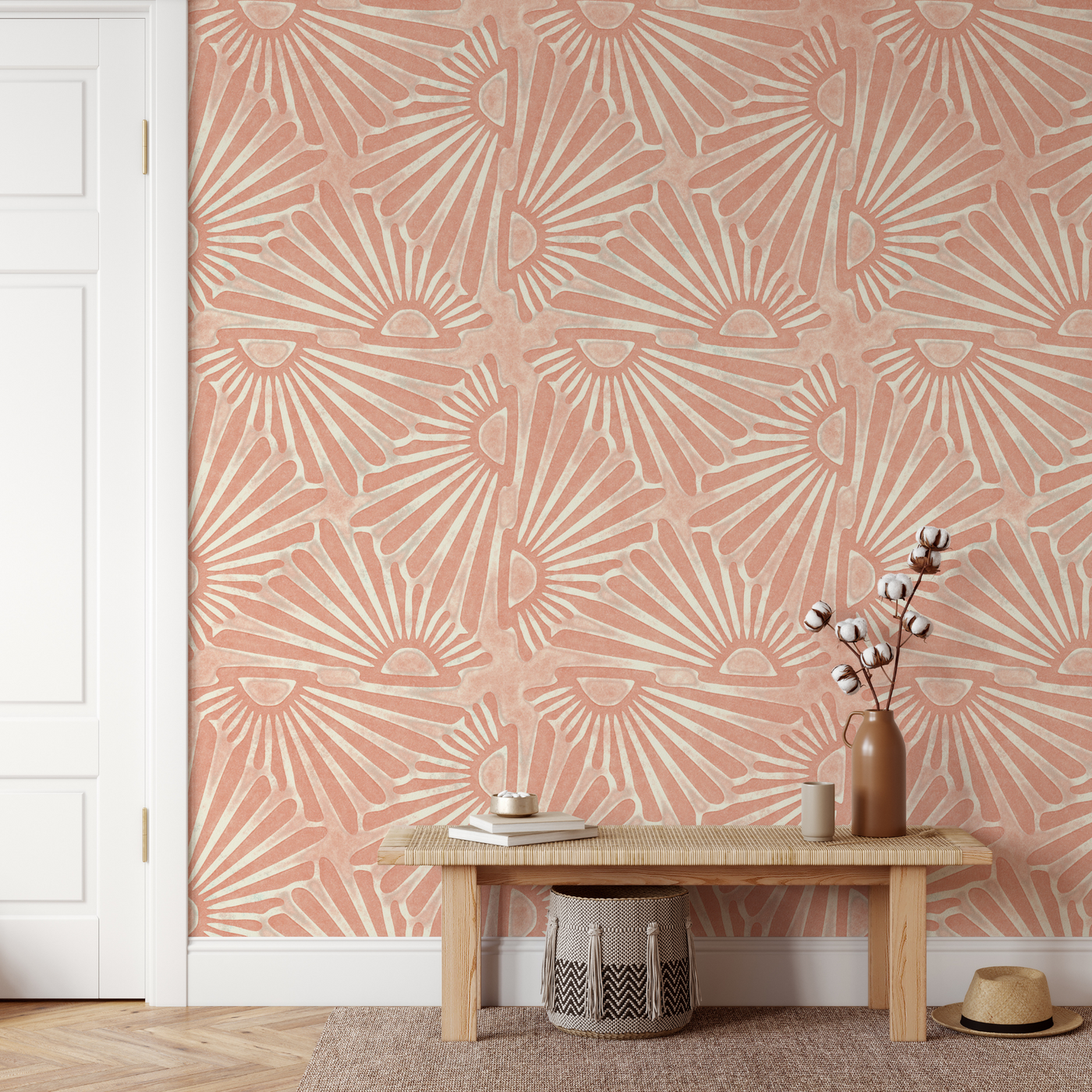 Lena - Boho Abstract Suns Wallpaper