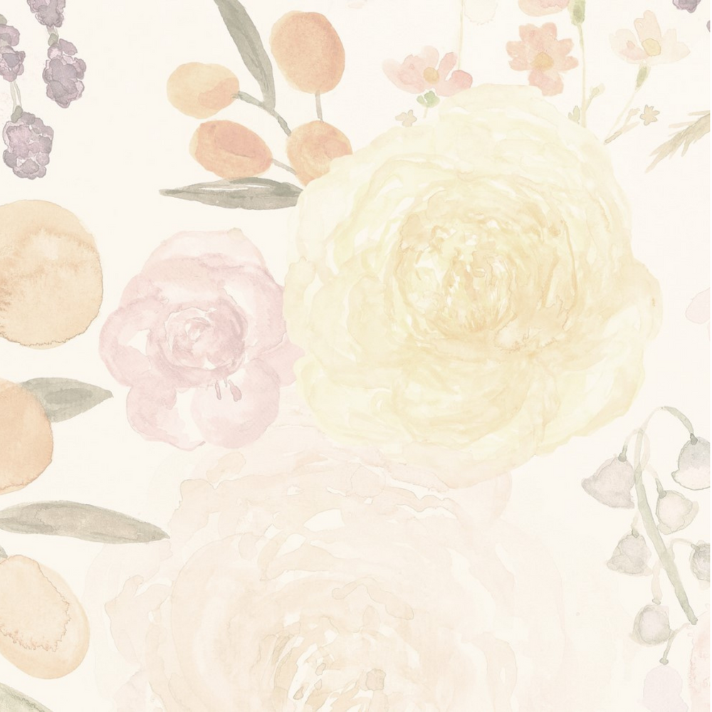 Lucy - Floral Watercolor Peel and Stick Wallpaper