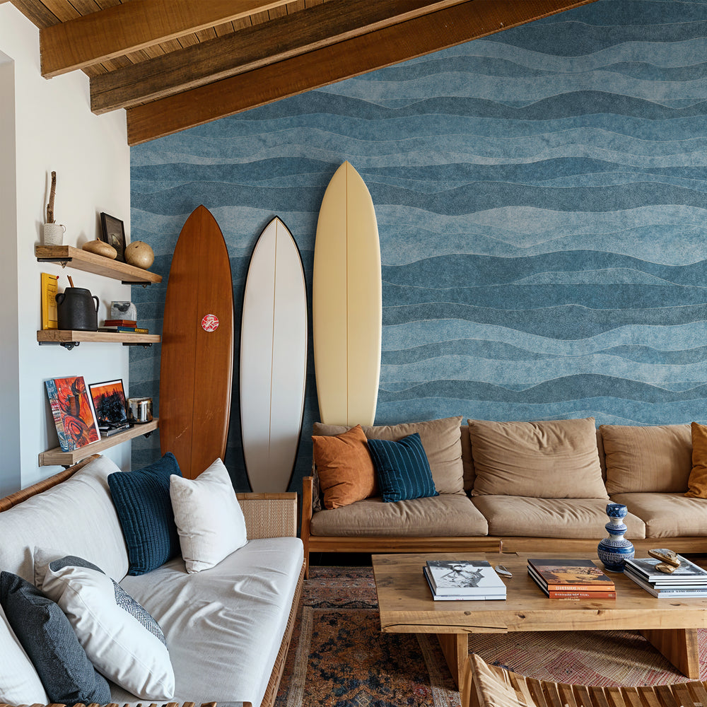 Mana - Ocean Wave Collage Wallpaper