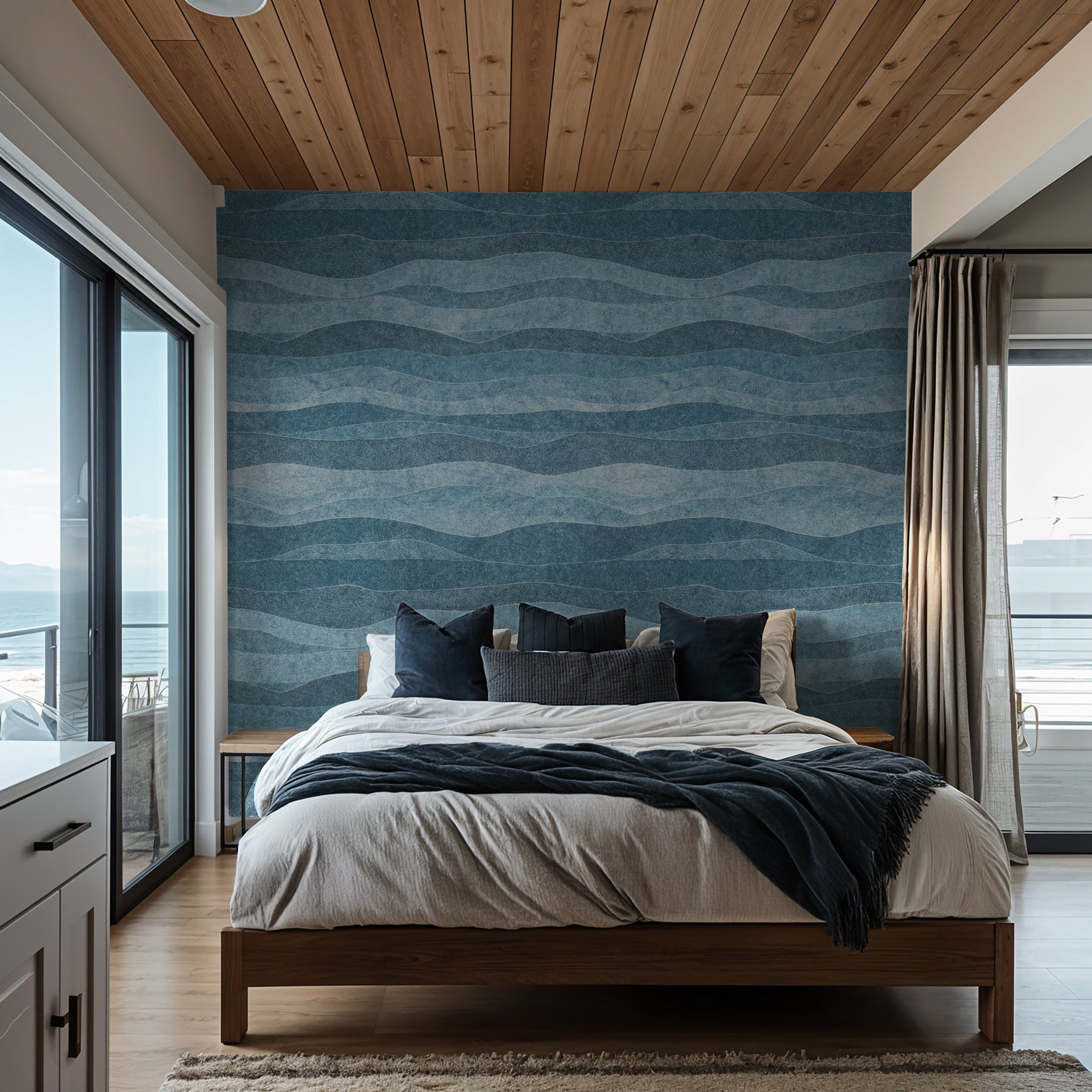 Mana - Ocean Wave Collage Wallpaper