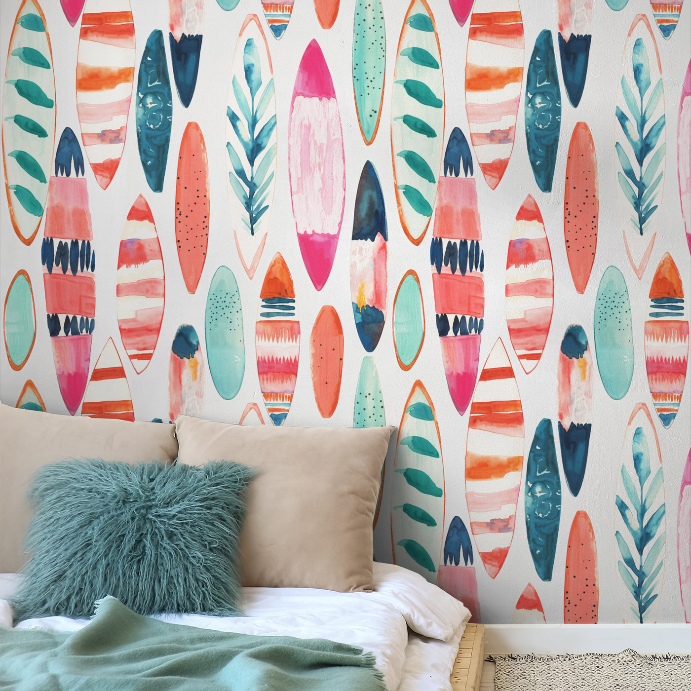 Kauai Quiver - Boho Surfboard Wallpaper