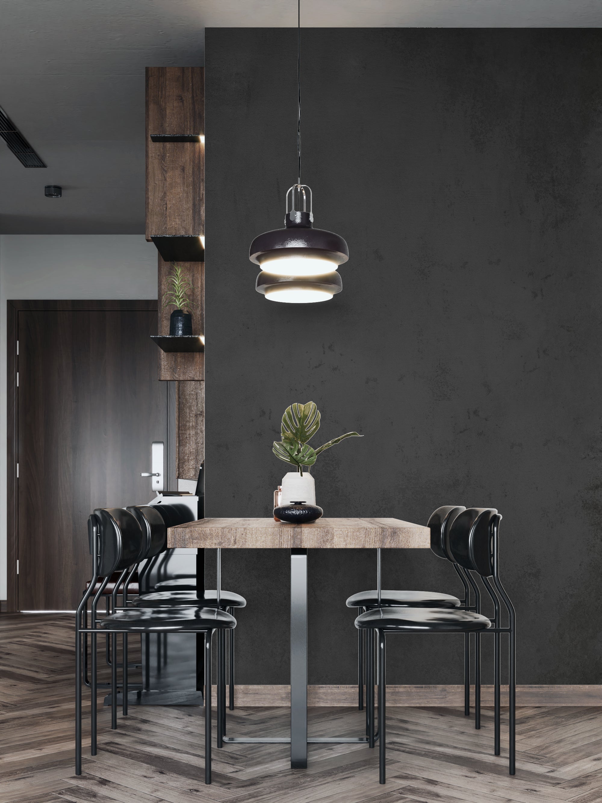 The Clements Crew Line - "Void" Charcoal Stone Peel and Stick Wallpaper ...