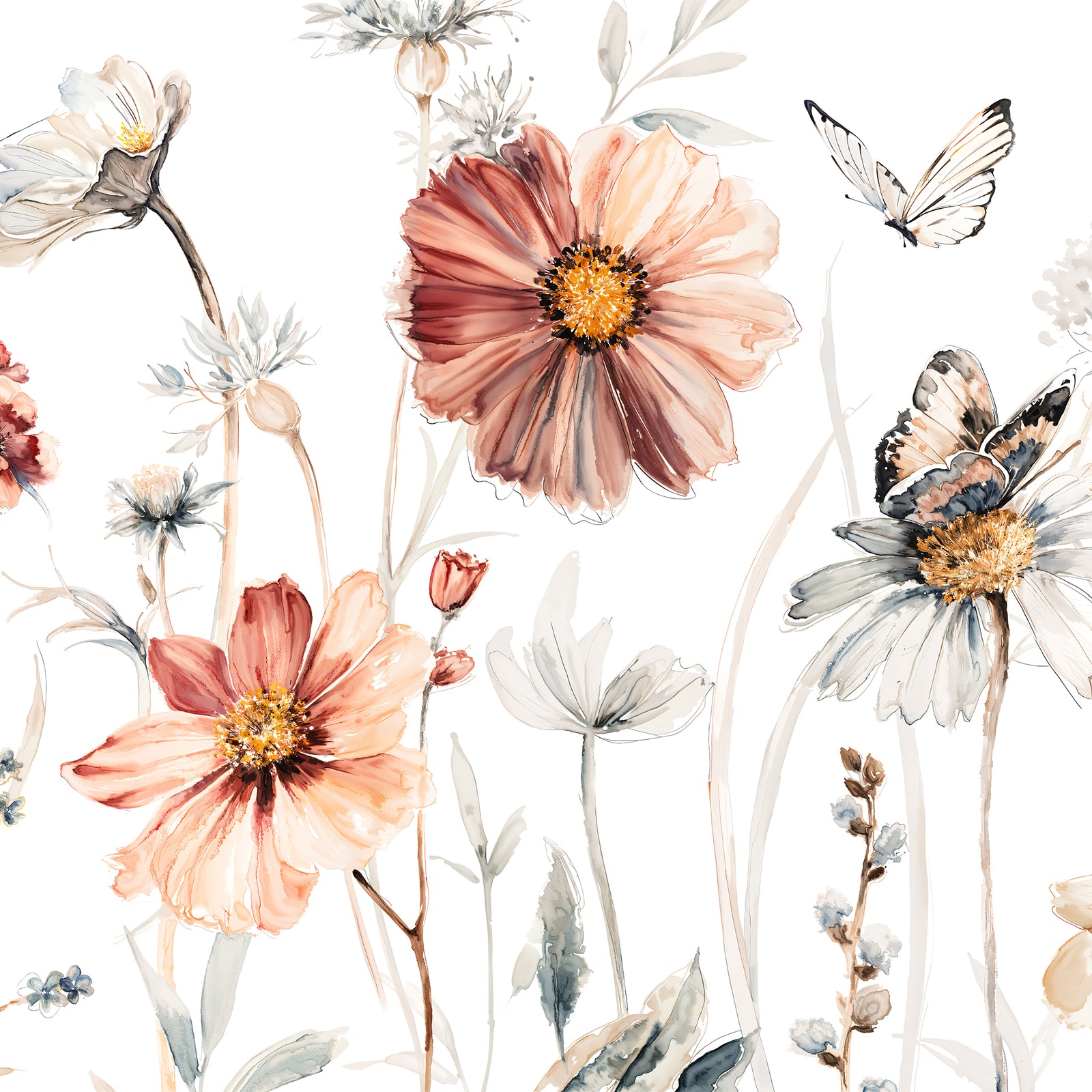 Wildflower Dreams - Whimsical Wallpaper