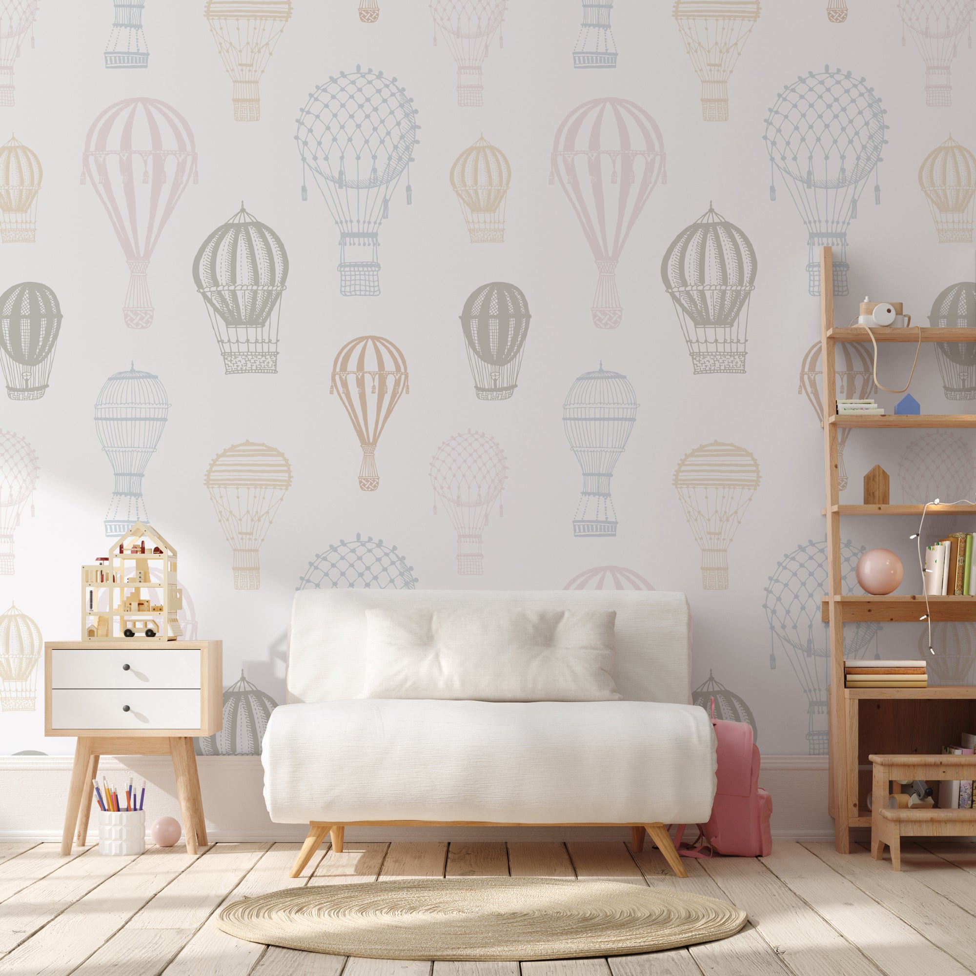 Ellie - Hot Air Balloon Peel and Stick Wallpaper