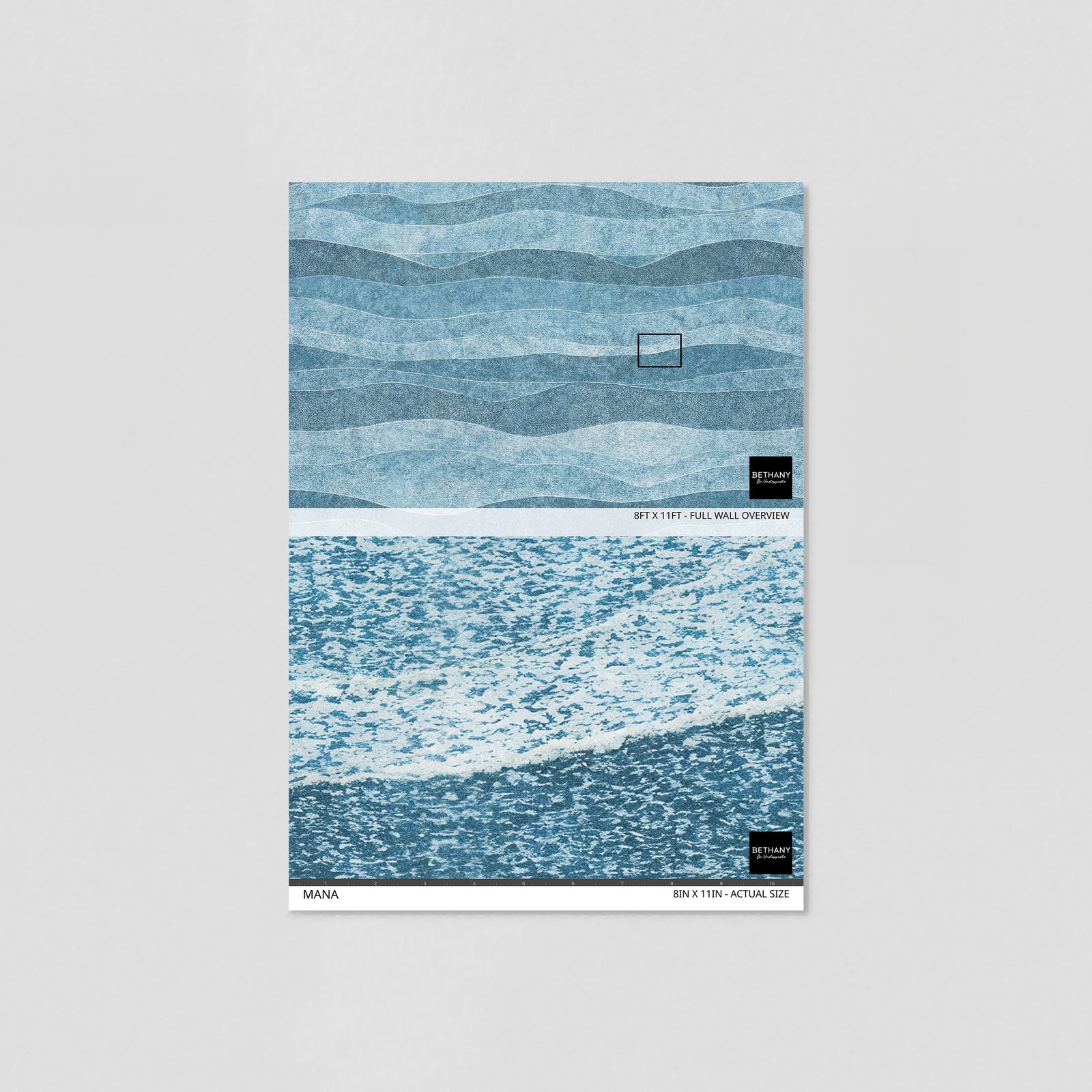 Mana - Ocean Wave Collage Wallpaper