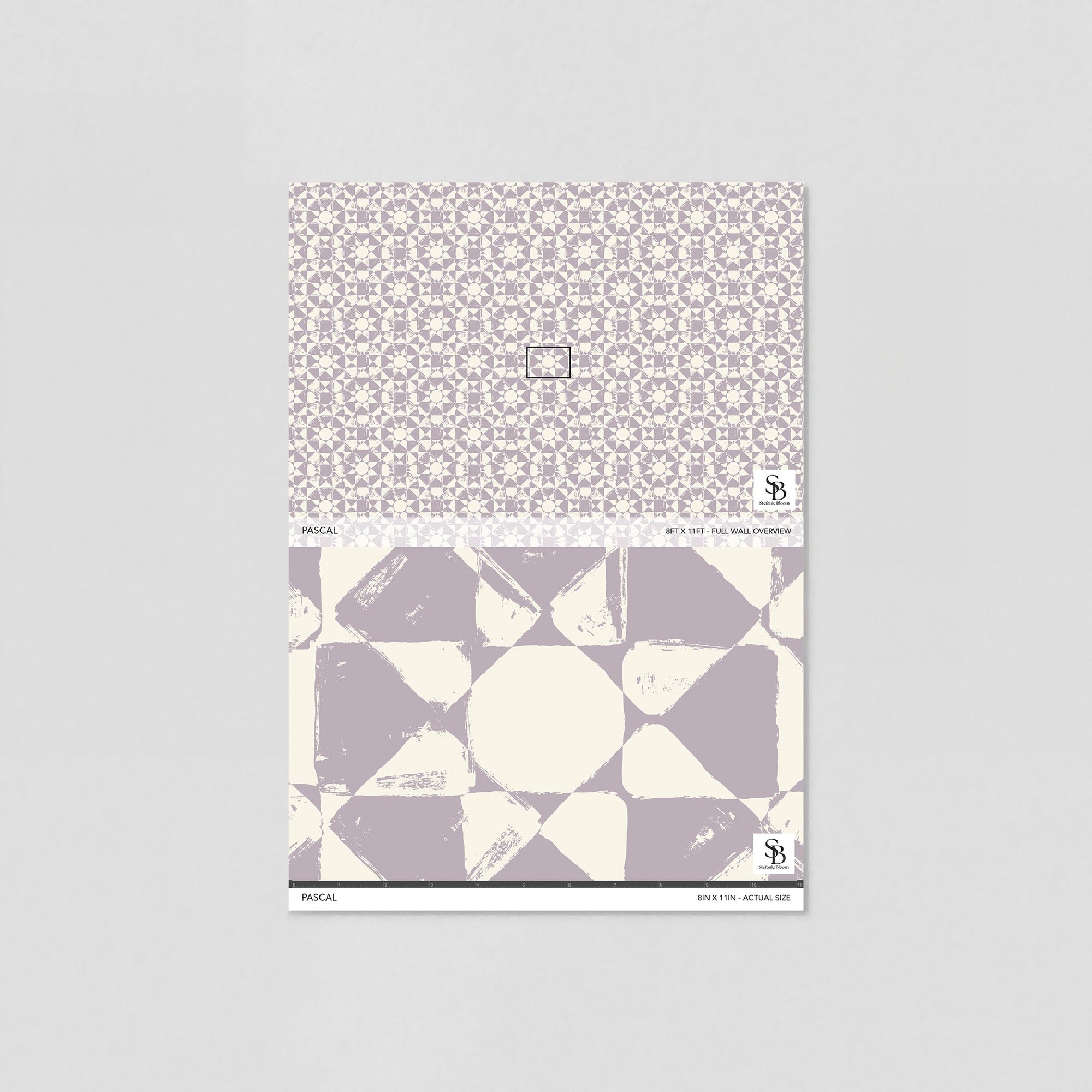 Pascal - Purple Abstract Mosaic Wallpaper