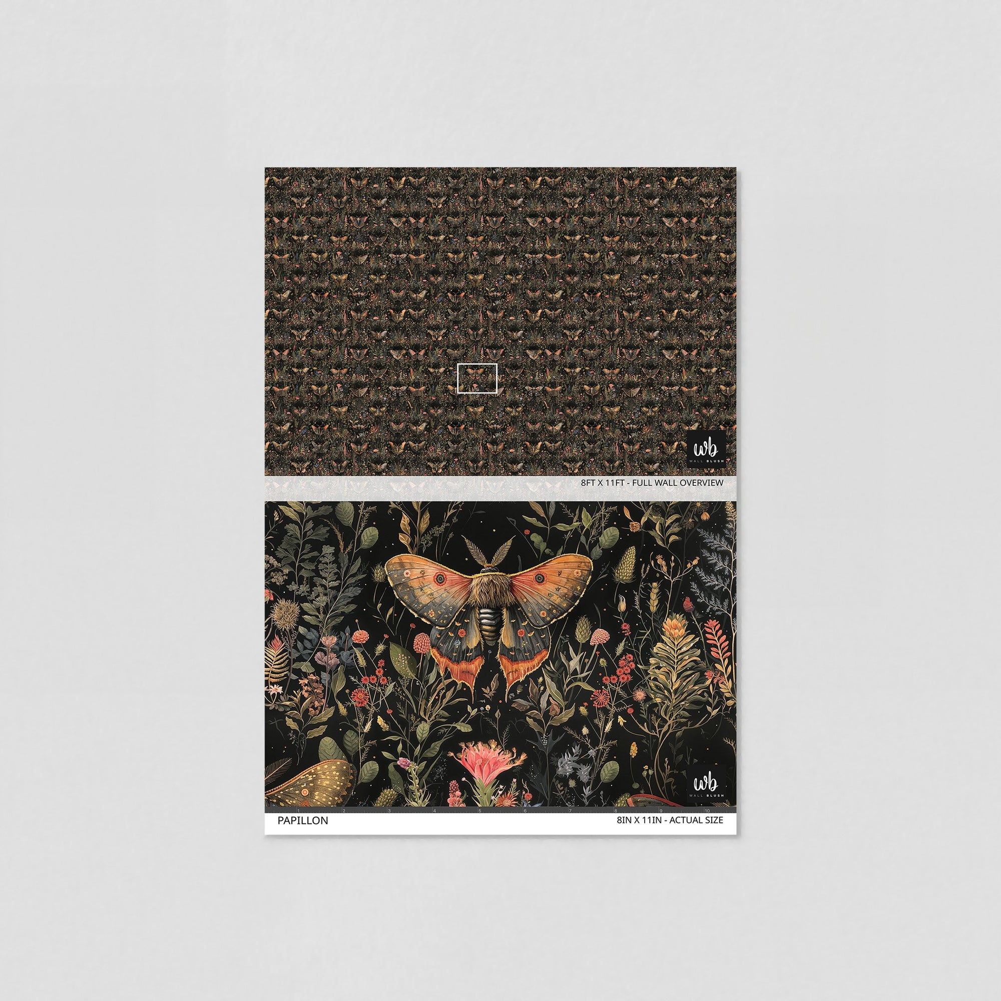 Papillons - Vintage Moth Wallpaper