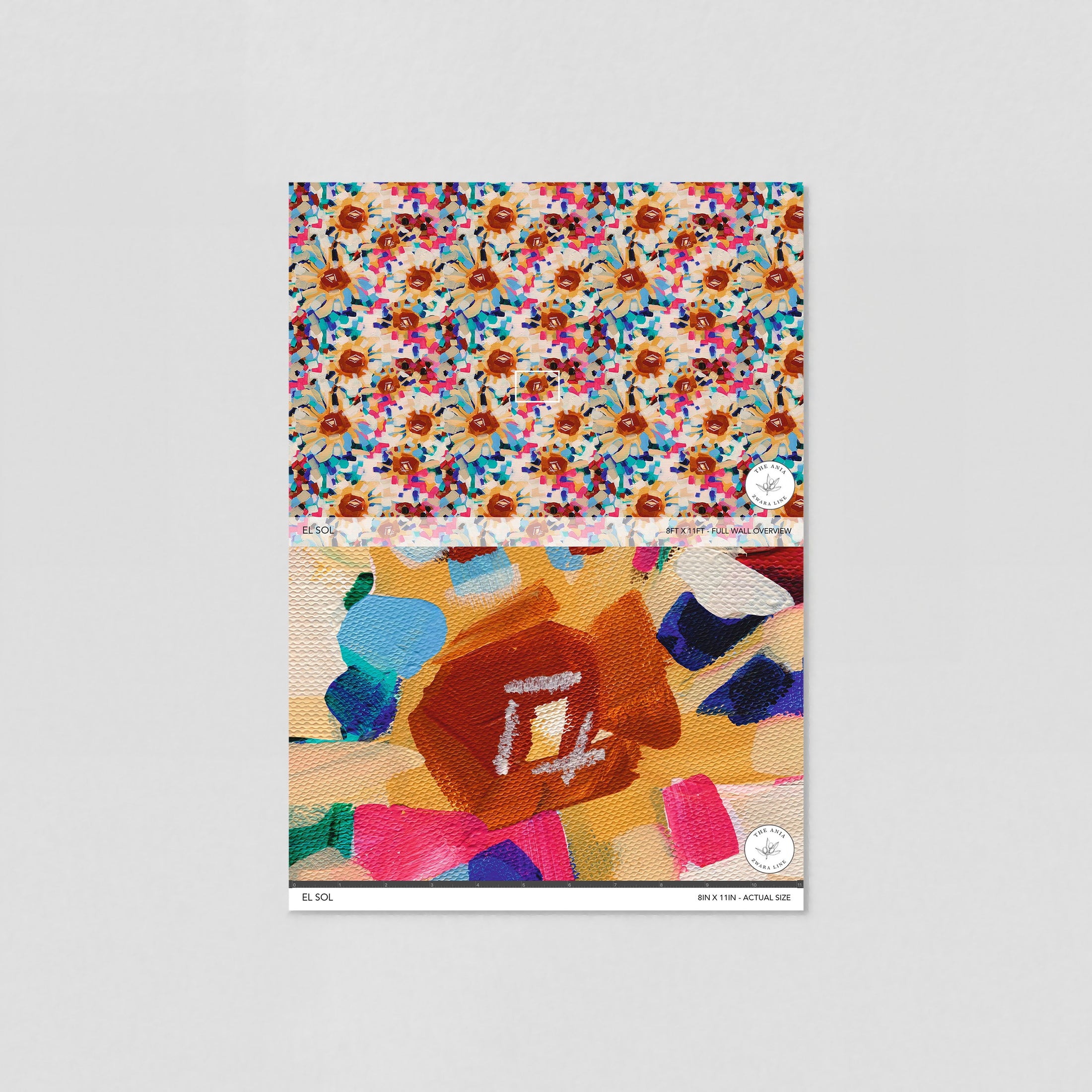 El Sol - Hand Painted Bright Floral Wallpaper