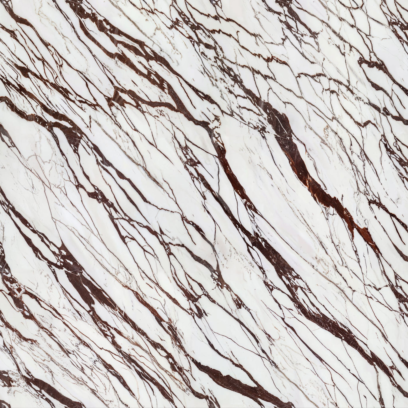 Calacatta - Brown and White Marble Stone Wallpaper