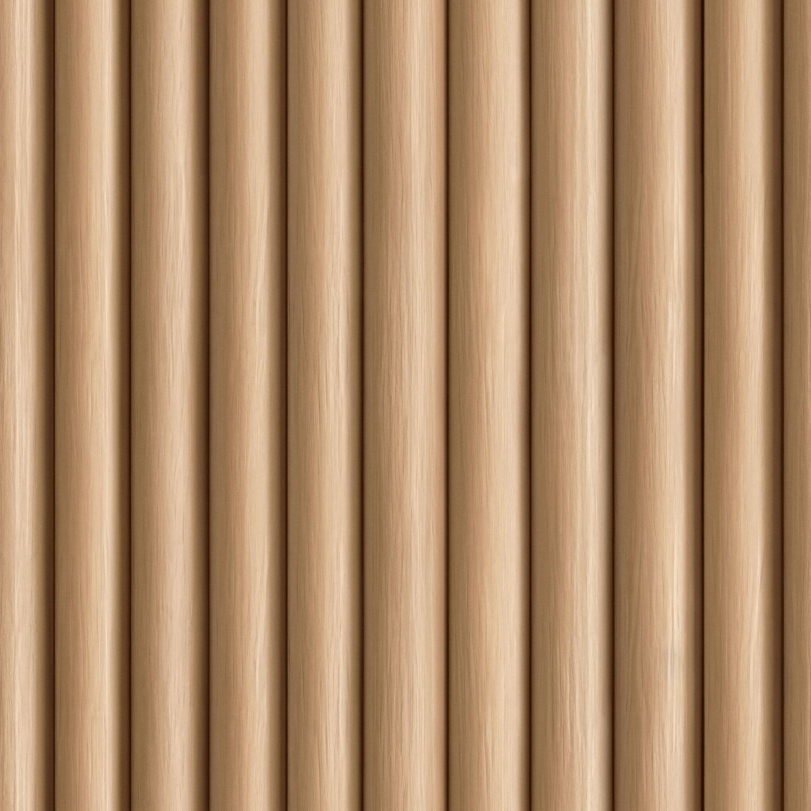 Timber - Fluted Wood Wallpaper