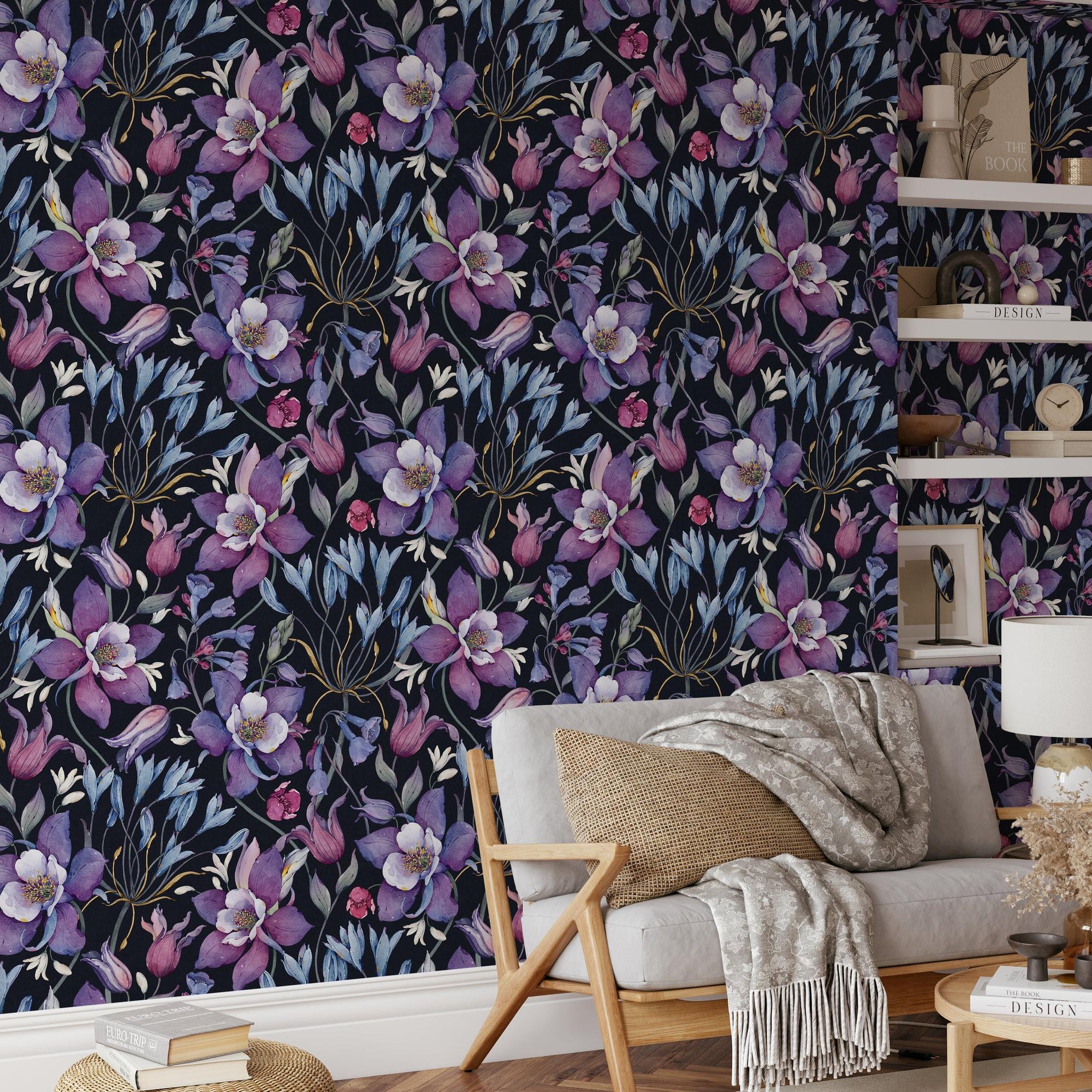 Agnes - Moody Spring Floral Wallpaper