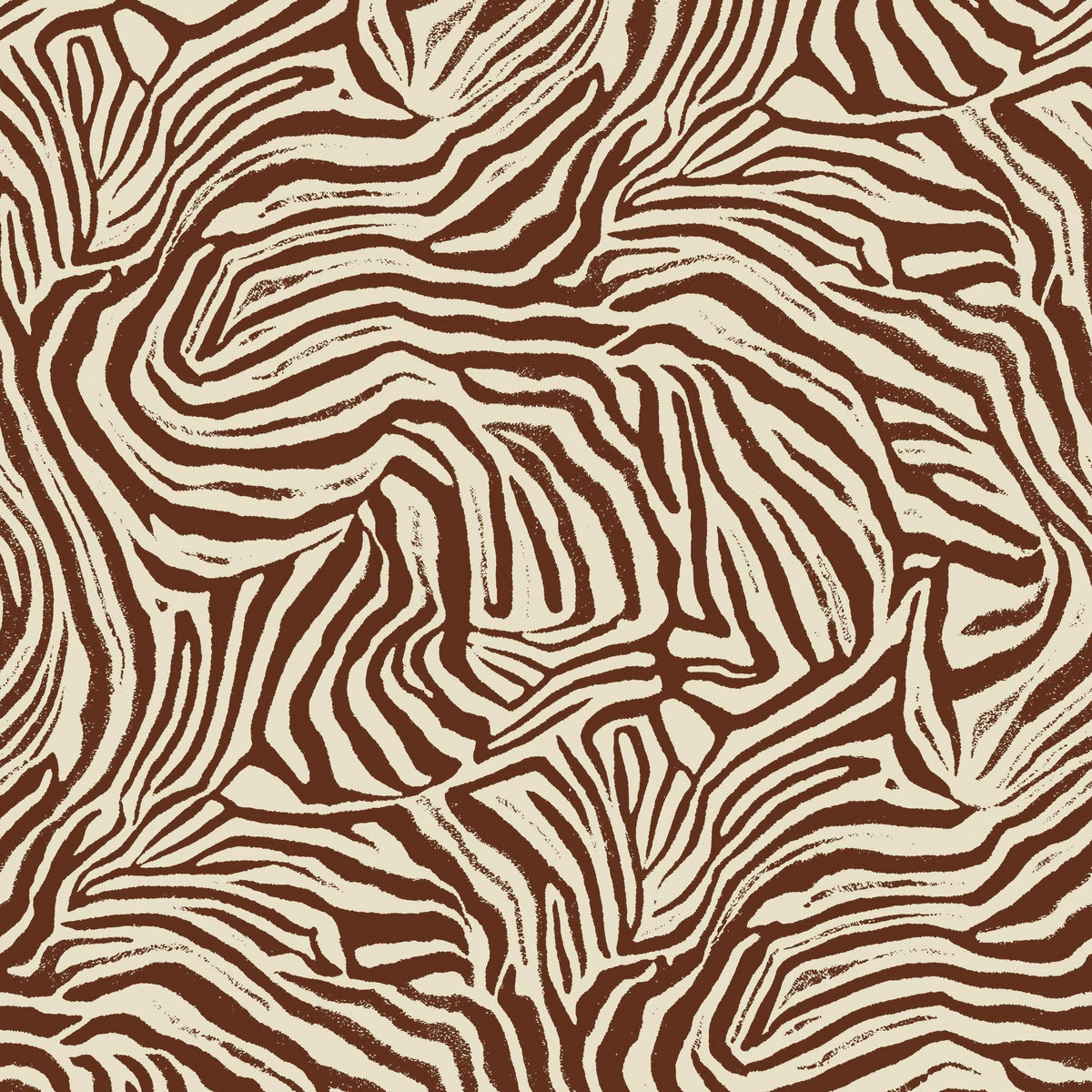 Jules - Brown Zebra Print Wallpaper