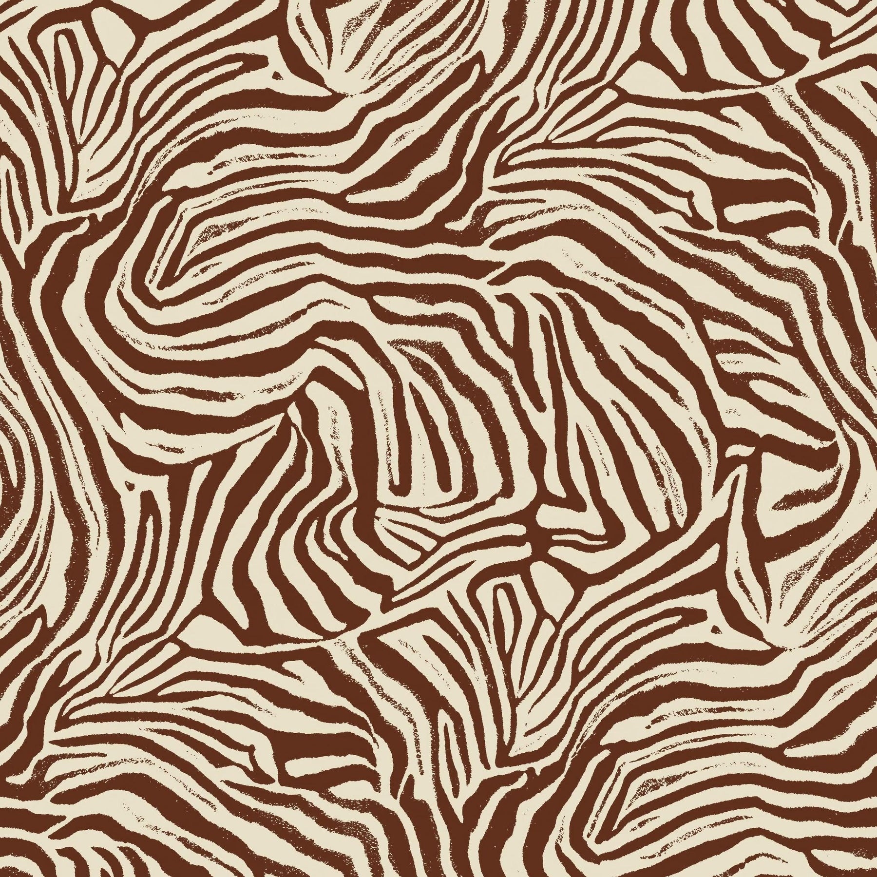 Jules - Brown Zebra Print Wallpaper