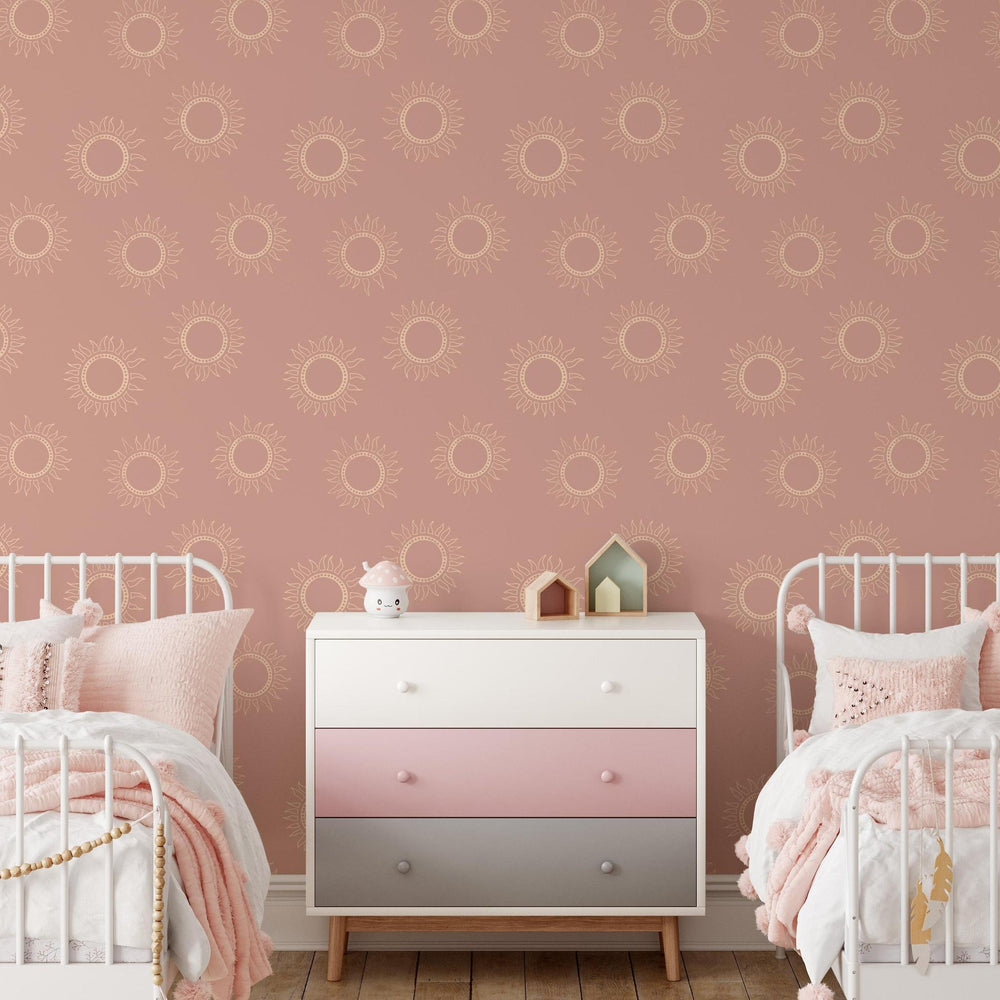 Sun Kissed - Pastel Sun Inspired Peel and Stick Wallpaper