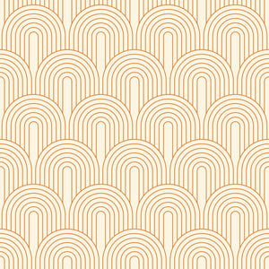 Cyrus - Orange Boho Arches Wallpaper