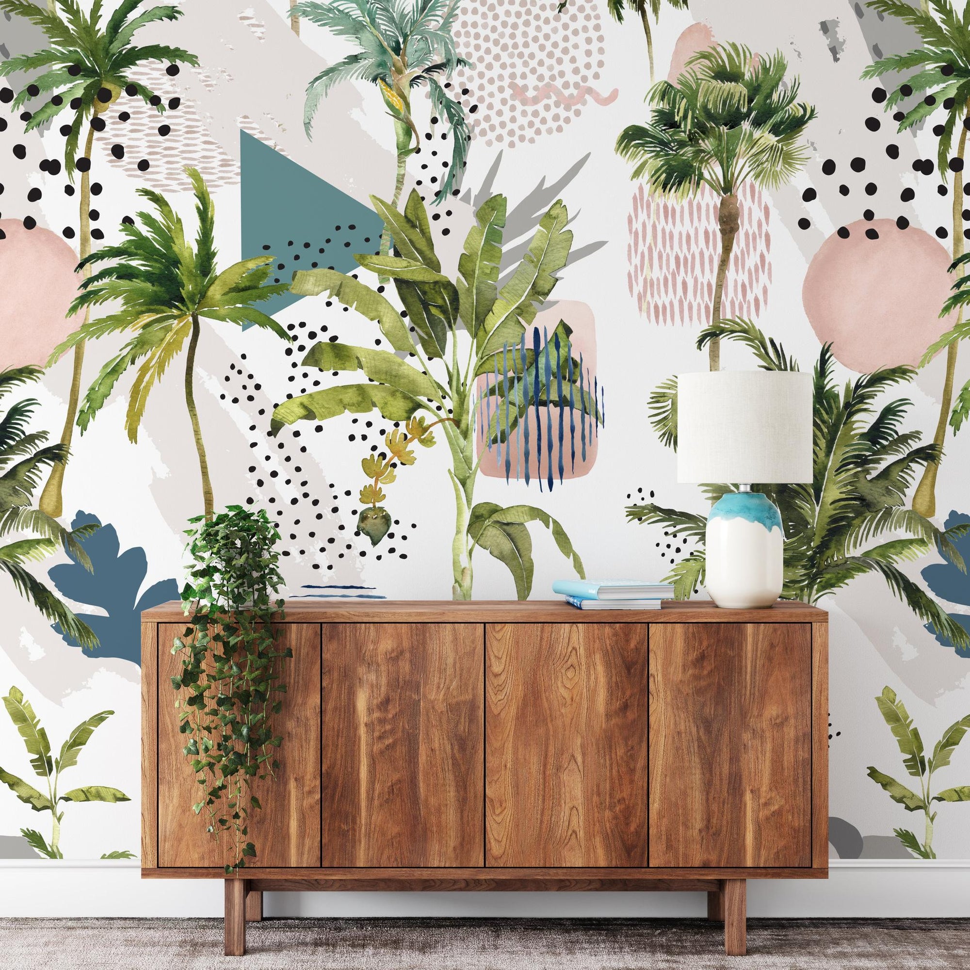 The Clements Crew Line - "Paradise" Palm Beach Abstract Wallpaper