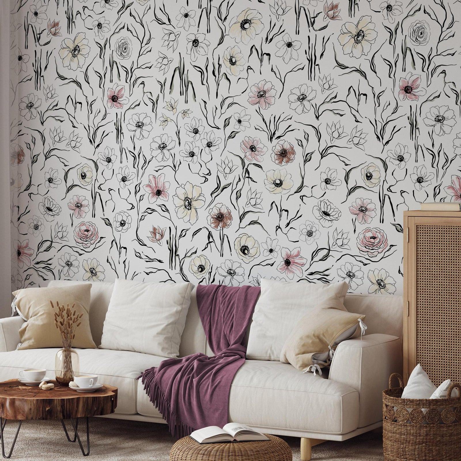 Scribe - Floral Wallpaper