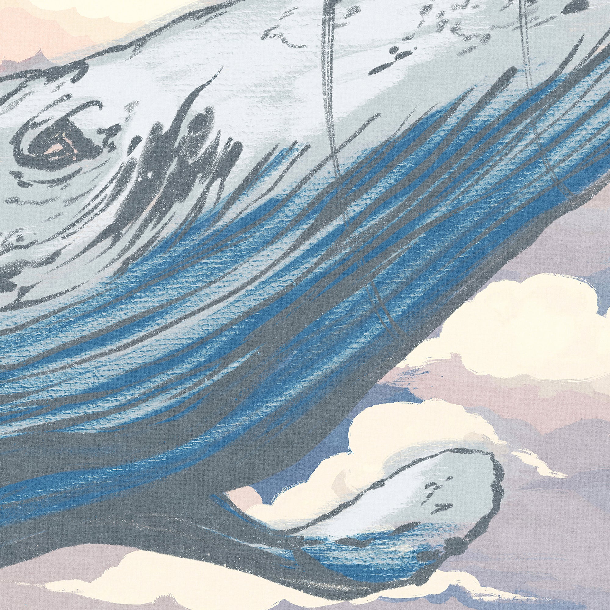 Moby's Dream - Whimsical Whale Peel and Stick Wallpaper