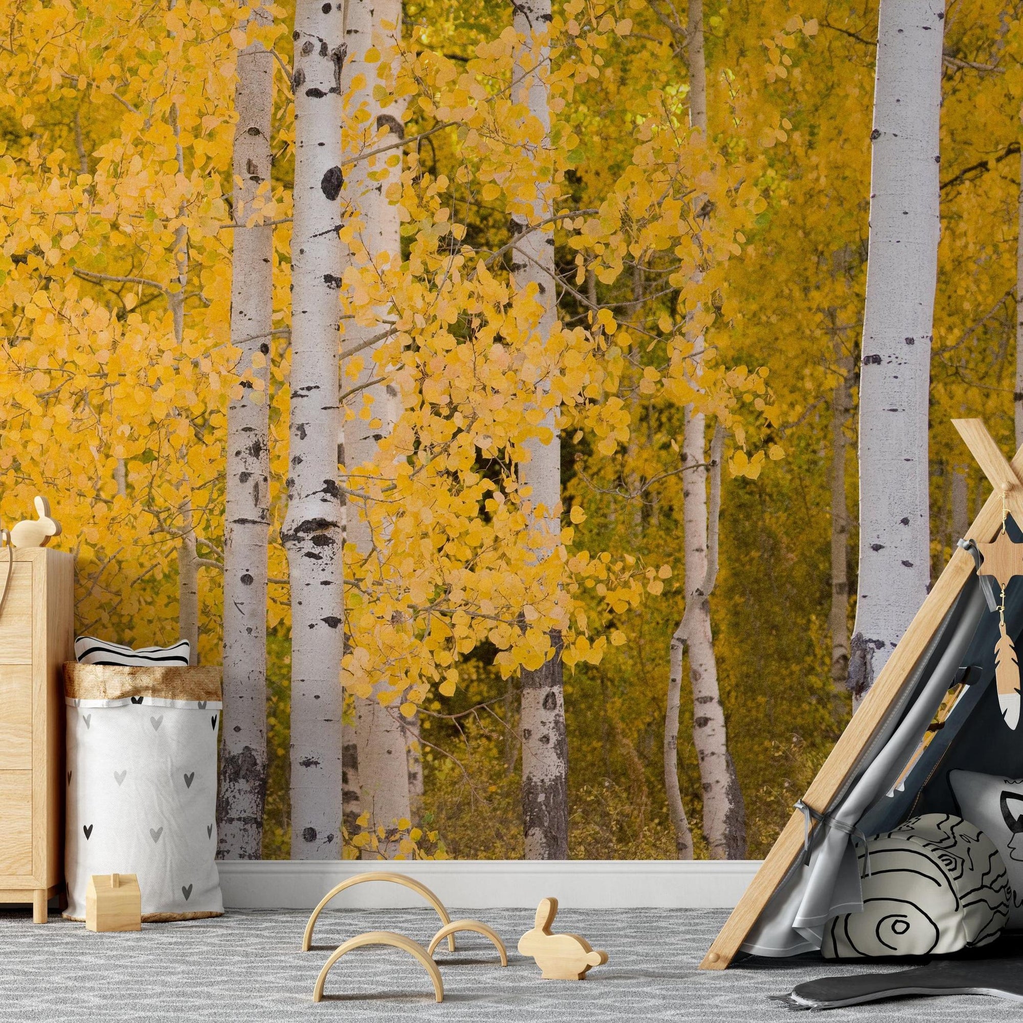 Aspen - Yellow Aspen Trees Wallpaper